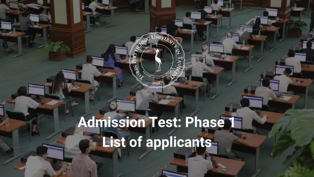 List of applicants for the Admission Test: Phase 1 - Turin Polytechnic ...